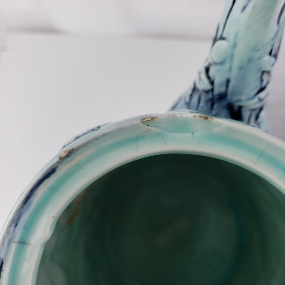 Dining | Vtg Japanese Leafy Aqua Teapot | Poshmark